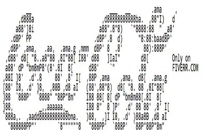 Design your name or logo in ascii art by Siteapp