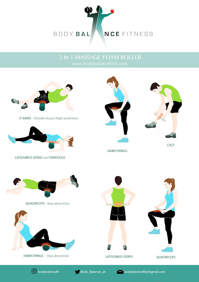 Illustrate fitness exercises for instructions by Alma304