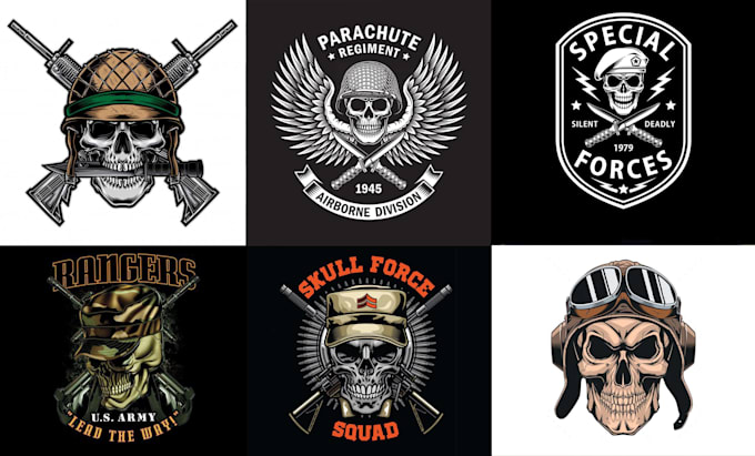 Army Infantry Skull
