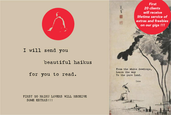 Send you 10 beautiful haiku poems to lighten up your day by Ryocan