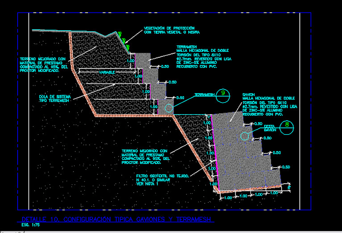 Gabion Retaining Wall Cad Details Retaining Walls Pdf