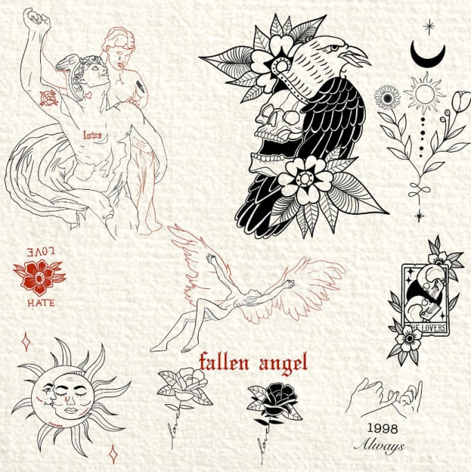 European traditional tattoo | Orangetattooshop.com