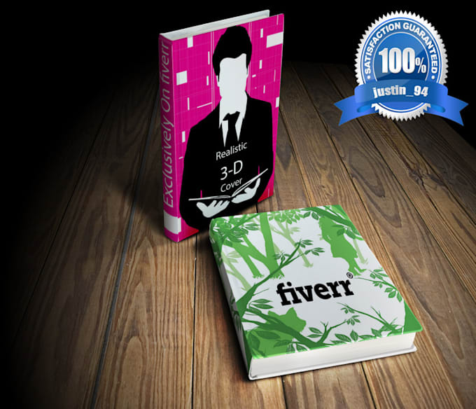 Make your 2d book cover into 2 realistic 3d views 7hrs express delivery ...