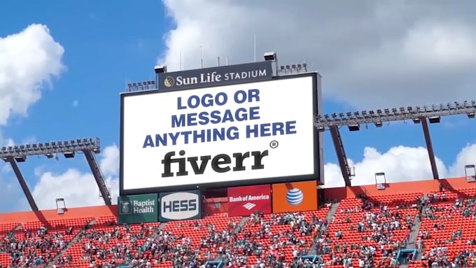 Add anything to a nfl jumbotron video by Divideandvfx