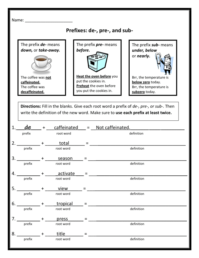 Email You Three 3rd Grade Level Prefix Worksheets By Lalcock266 Email You Three 3rd Grade Level Prefix Worksheets By Lalcock266