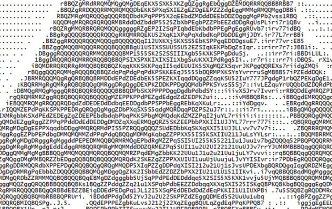 Binary Ascii Art
