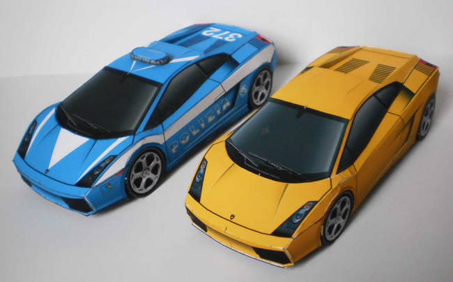 Make a papercraft sports cars with your logo on it by Papergo