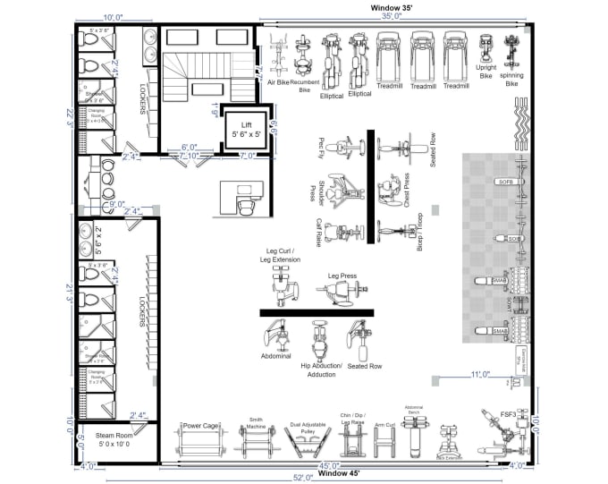 Home Gym Layout Floor Plan