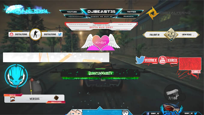 Make you a custom animated twitch overlay by Digitalferno