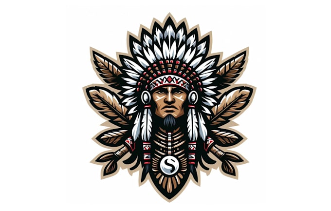 Logo De La Mascotte Des Indiens