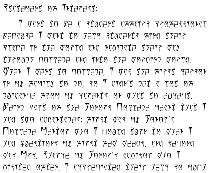 Skyrim Daedric Language
