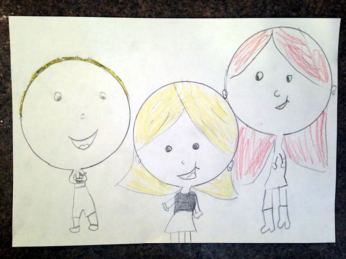 Create kids drawings of you as my bubble people by Bubblepeople