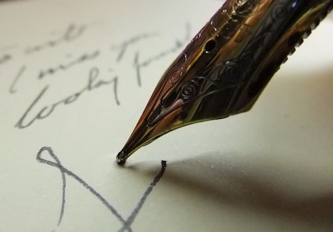 Write a personalized handwritten letter with a mont blanc fountain pen ...