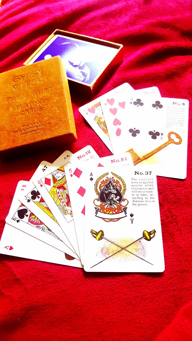 A Card Spread With Original 1940S Gypsy Witch Cards | Astrological Readings
