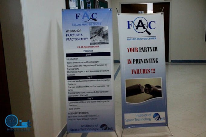 Create a project standee design by Sharumworks