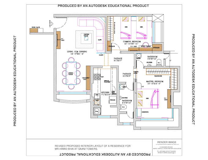 Draft interior layout drawings from sketches in auto cad by Yusufgahlot