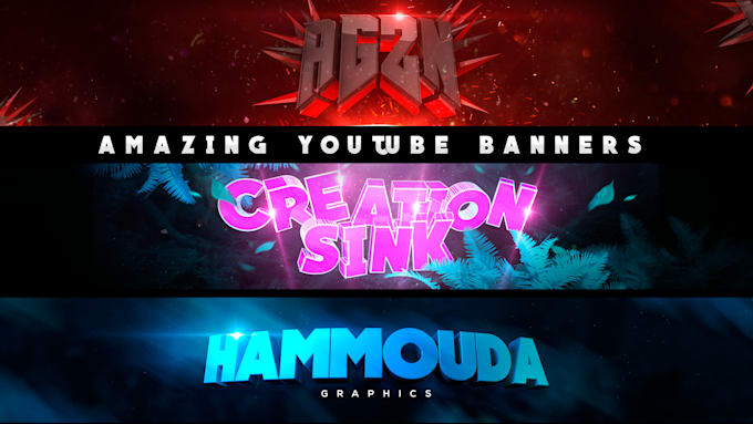 Create an amazing 3d youtube banner by Creationsinkgfx