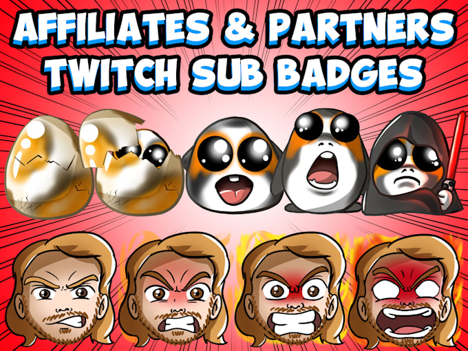 Create twitch subscribers badges, partners and affiliates by Damdsn