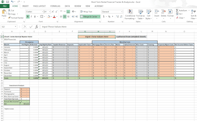 Provide you an airbnb rental analysis spreadsheet by Reedmitchell7