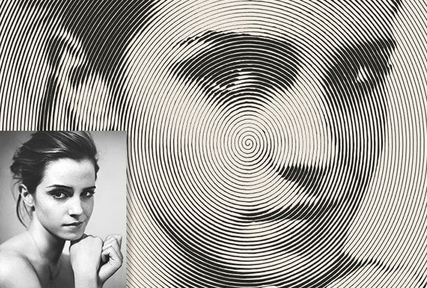 Make your spiral portrait by Mchdesigner