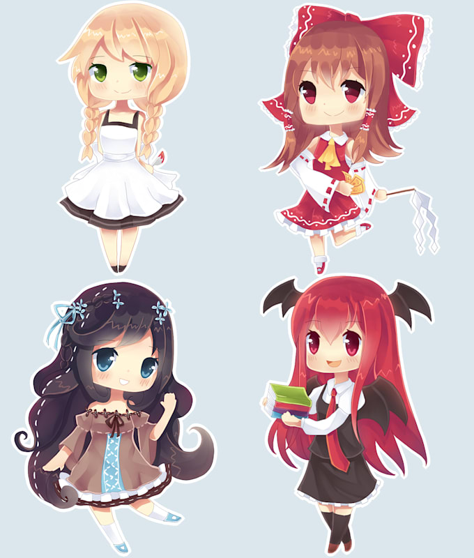 Draw you or your character in soft anime chibi style by Laeticiaria