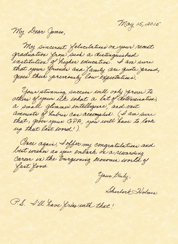 Create a custom handwritten letter by Nickwilk