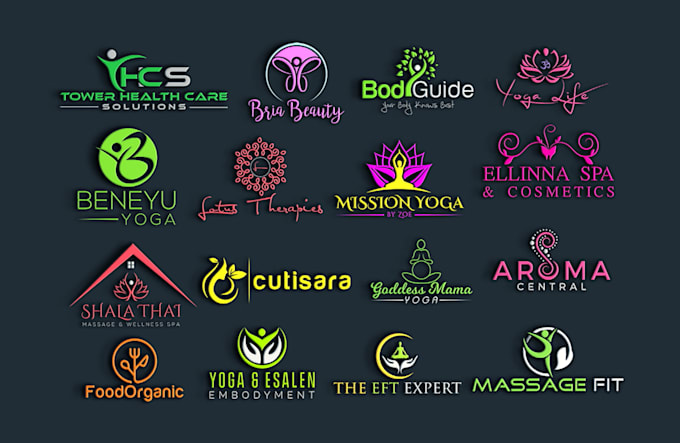Design natural health fitness gym yoga spa logo by Maksudrifat