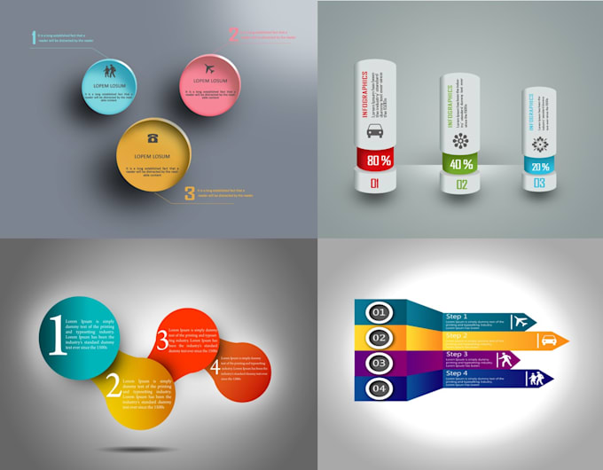 Create modern editable pie charts, bar charts, graphs by Hiiamrohandas