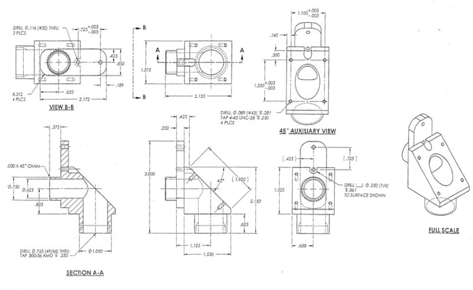 Draw standard 2d drawings using autocad by Kevzz123