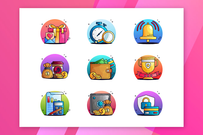 Design custom icon set for your website or apps by Febrian015