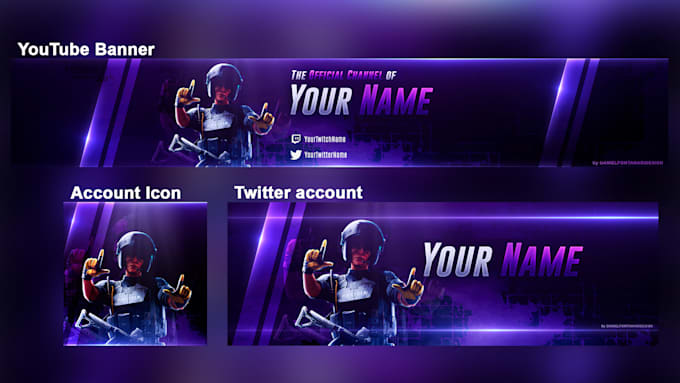Create a rainbow six siege youtube banner by Fontanaridaniel