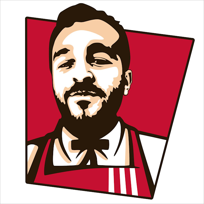 Draw your face like kfc logo style by Arunatoon