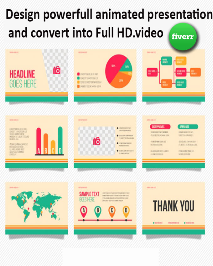 Convert unique powerpoint presentation into full hd video by Bushra321