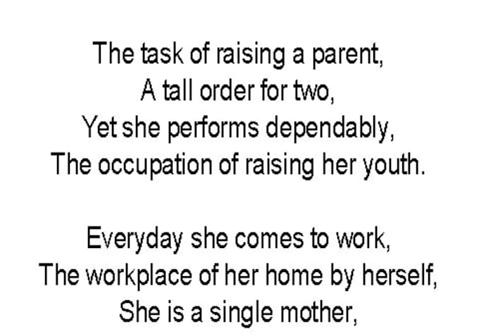 Write a short poem about anything by Katowonder