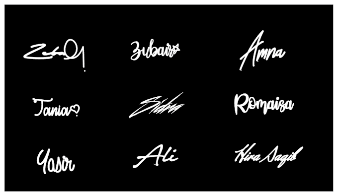 Signature Style Of My Name In English