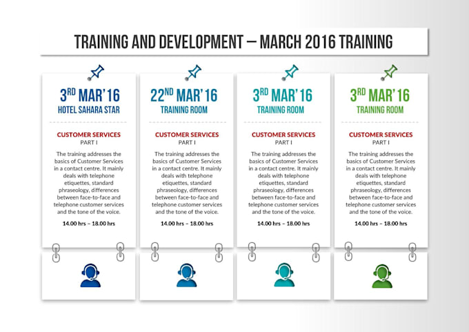 Design editable training calendars by Snehain5