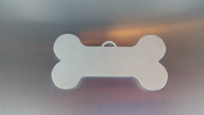 3d print your dogs name on a 3d printed dog tag by Rydesigns