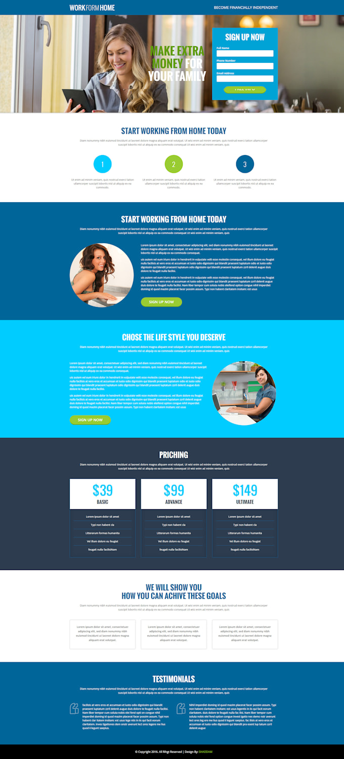 Create awesome html landing page within 12 hours by Shaddam_hossain
