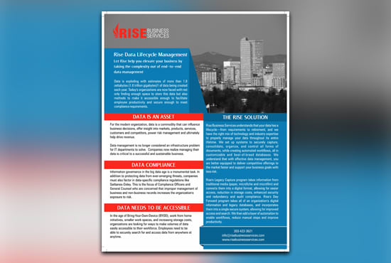 Design print ready one page sales sheet by Dreamlineproduc