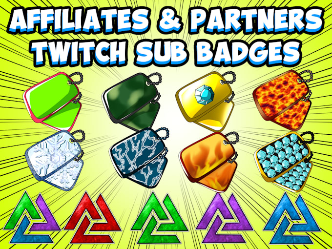 Create Twitch Subscribers Badges Partners And Affiliates By Damdsn