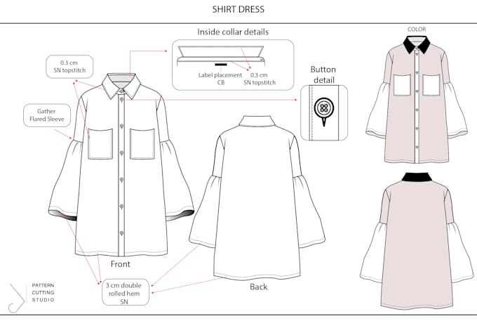 Make fashion flats, spec sheets, tech packs by Katiaguzun