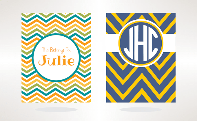 Design a monogram binder cover by Postertoaster