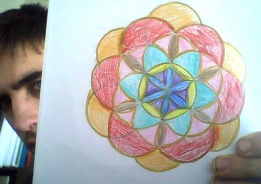 Draw a high vibration sacred geometry symbol by Fromwithin
