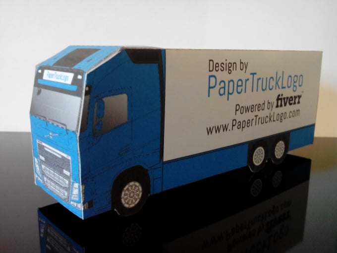 Make a papercraft truck with your logo on it by Papertrucklogo