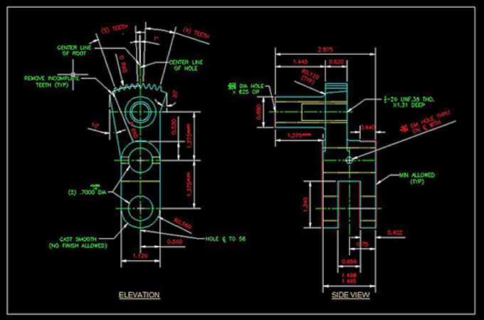 Design creative 2d mechanical drawing by Rajeerox83