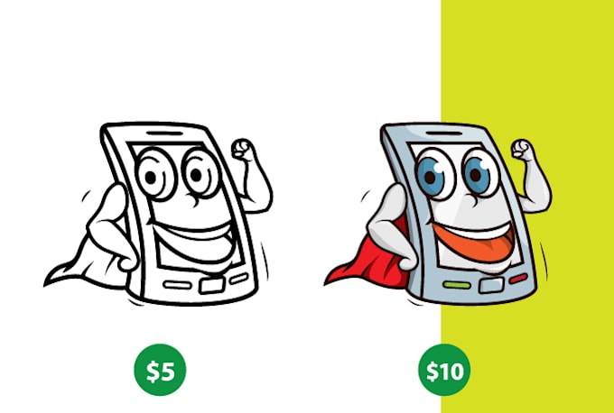 Draw a cartoon illustration of any object by Konco