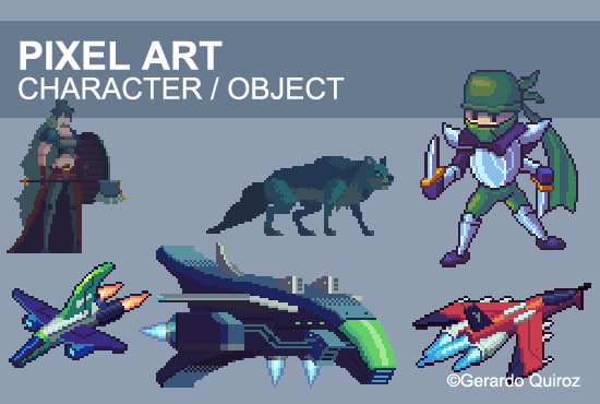 Create a pixel art character or object by Kirokaze