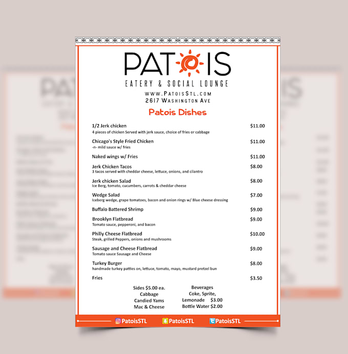 Design eye catching food menu by Shaangraphics