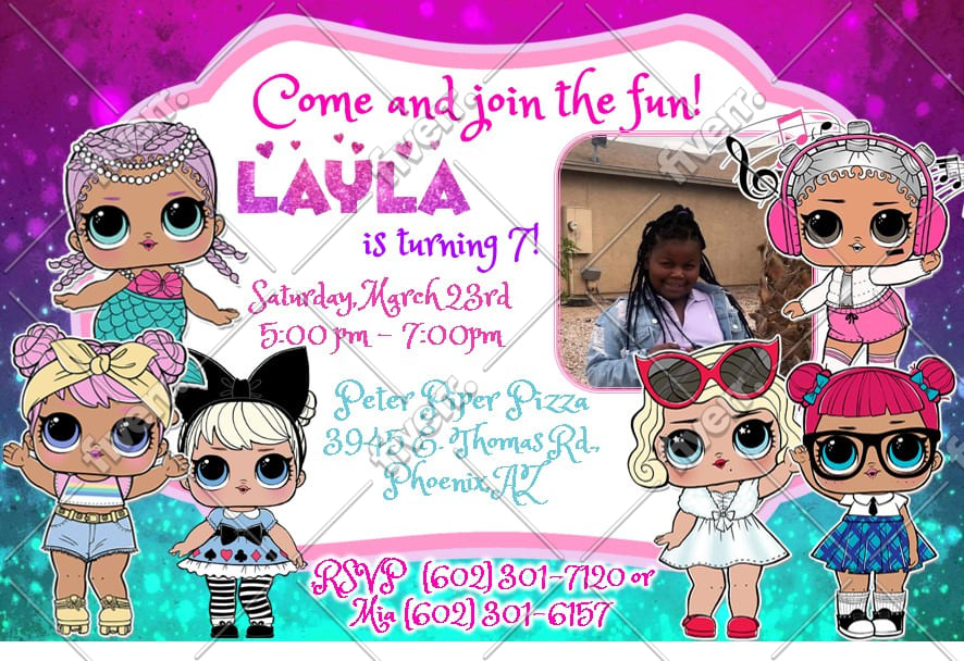 Design lol surprise birthday party invitation by Maryhug