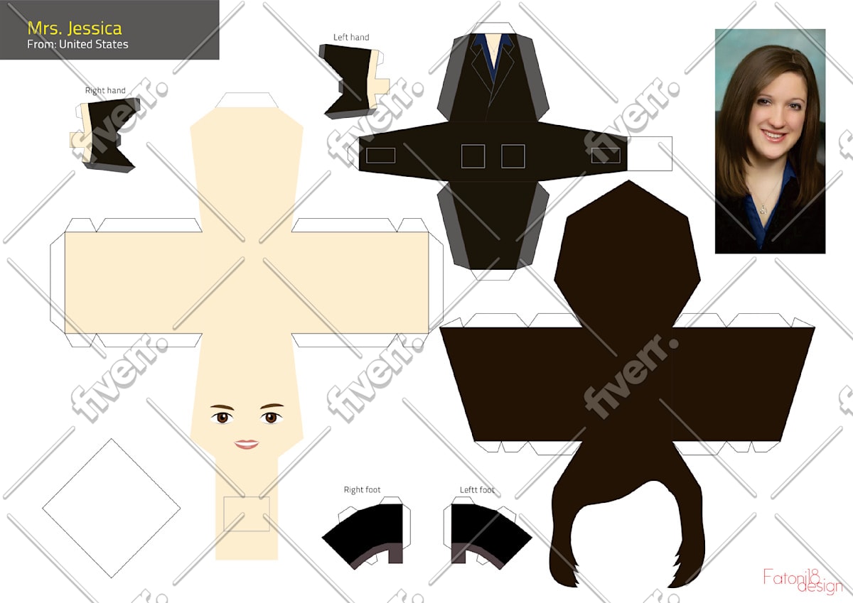 Make a cute papertoys of you by Fatoni18